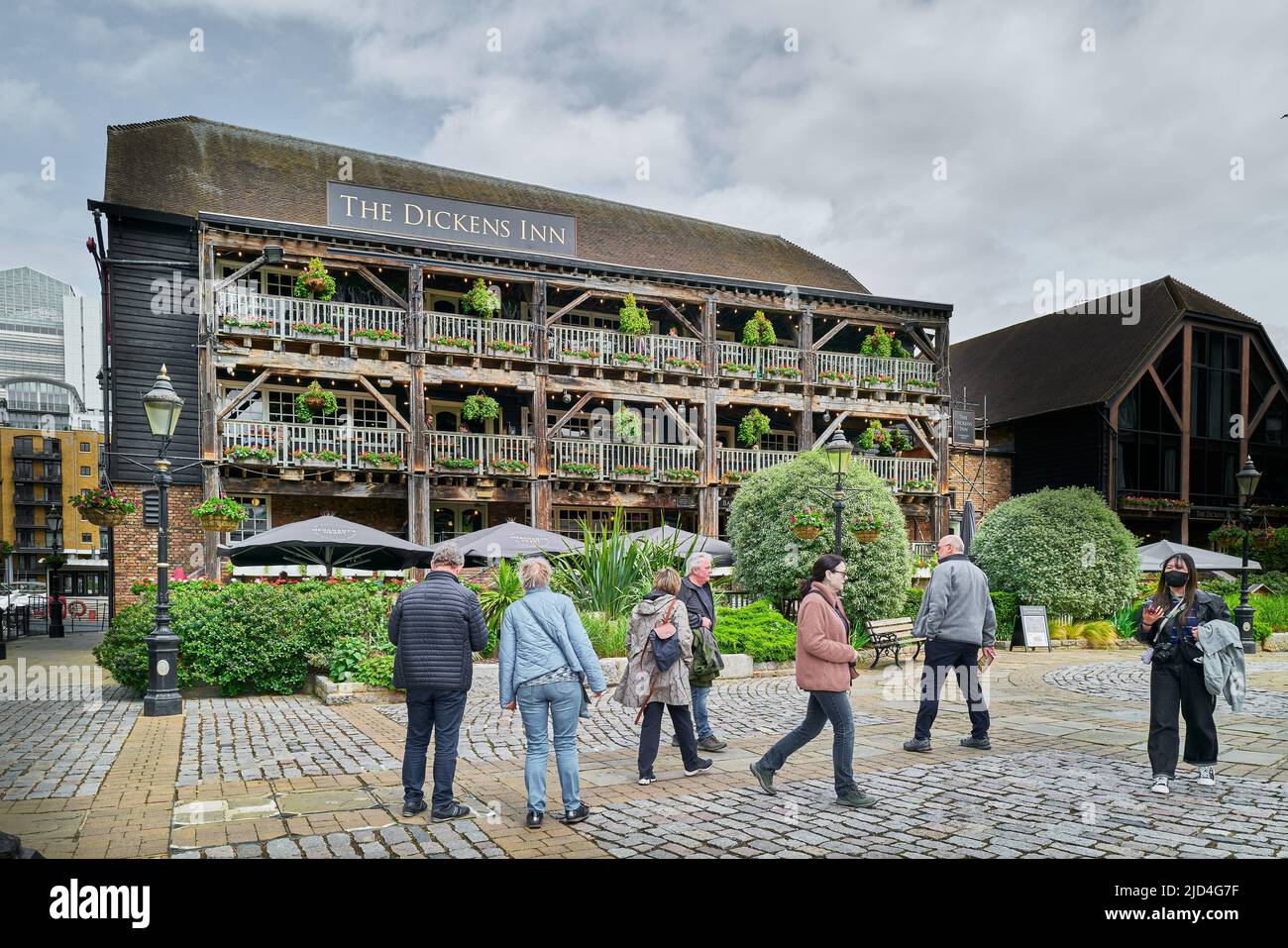 The Dickens Inn beside the marina at St Katharine's Docks, London ...
