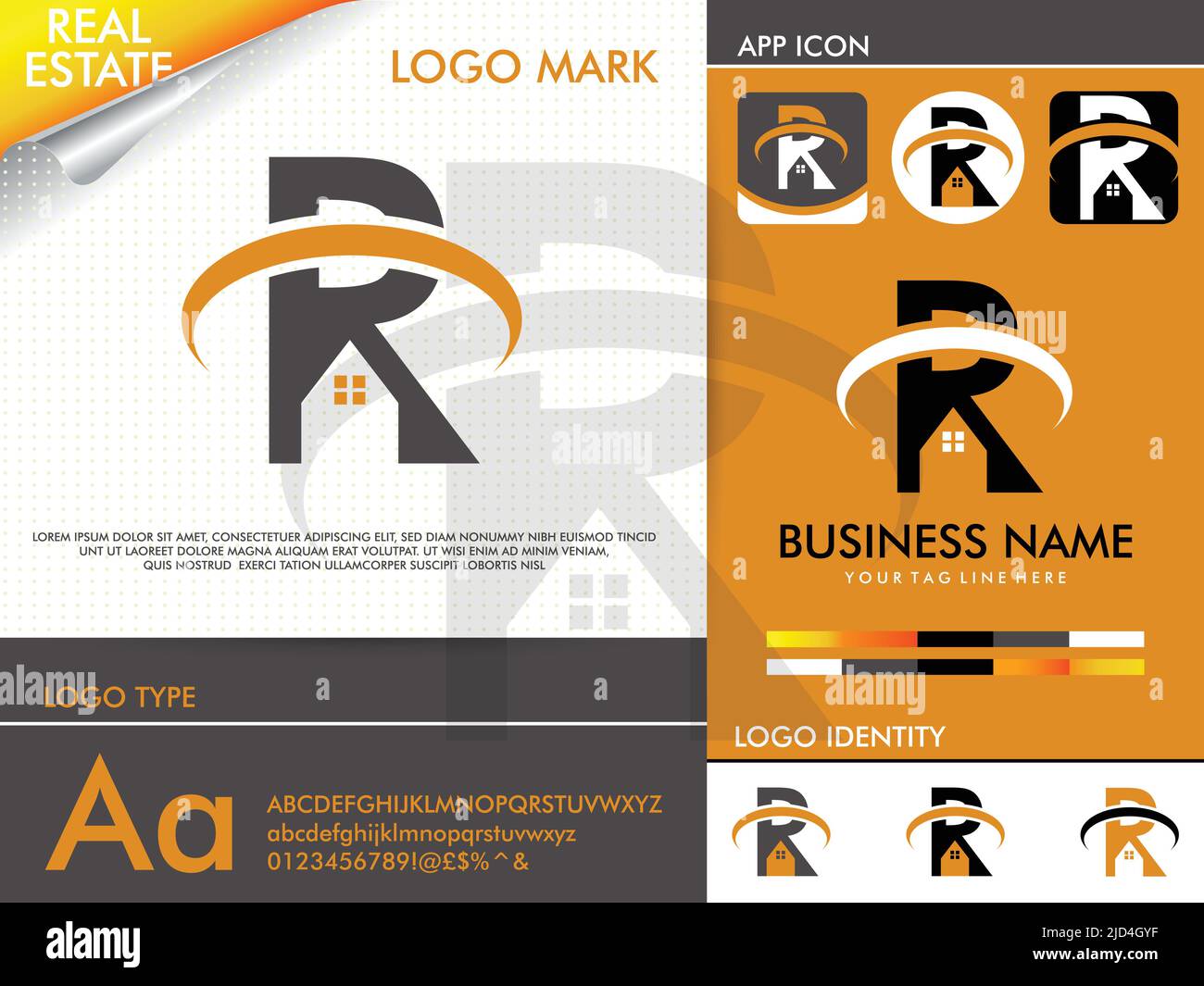 Real estate letter r logo hi-res stock photography and images - Alamy