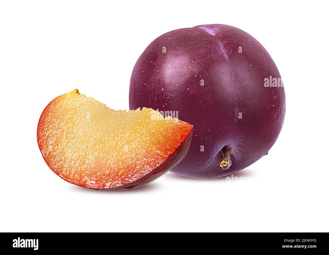 plum on a white background Stock Photo - Alamy