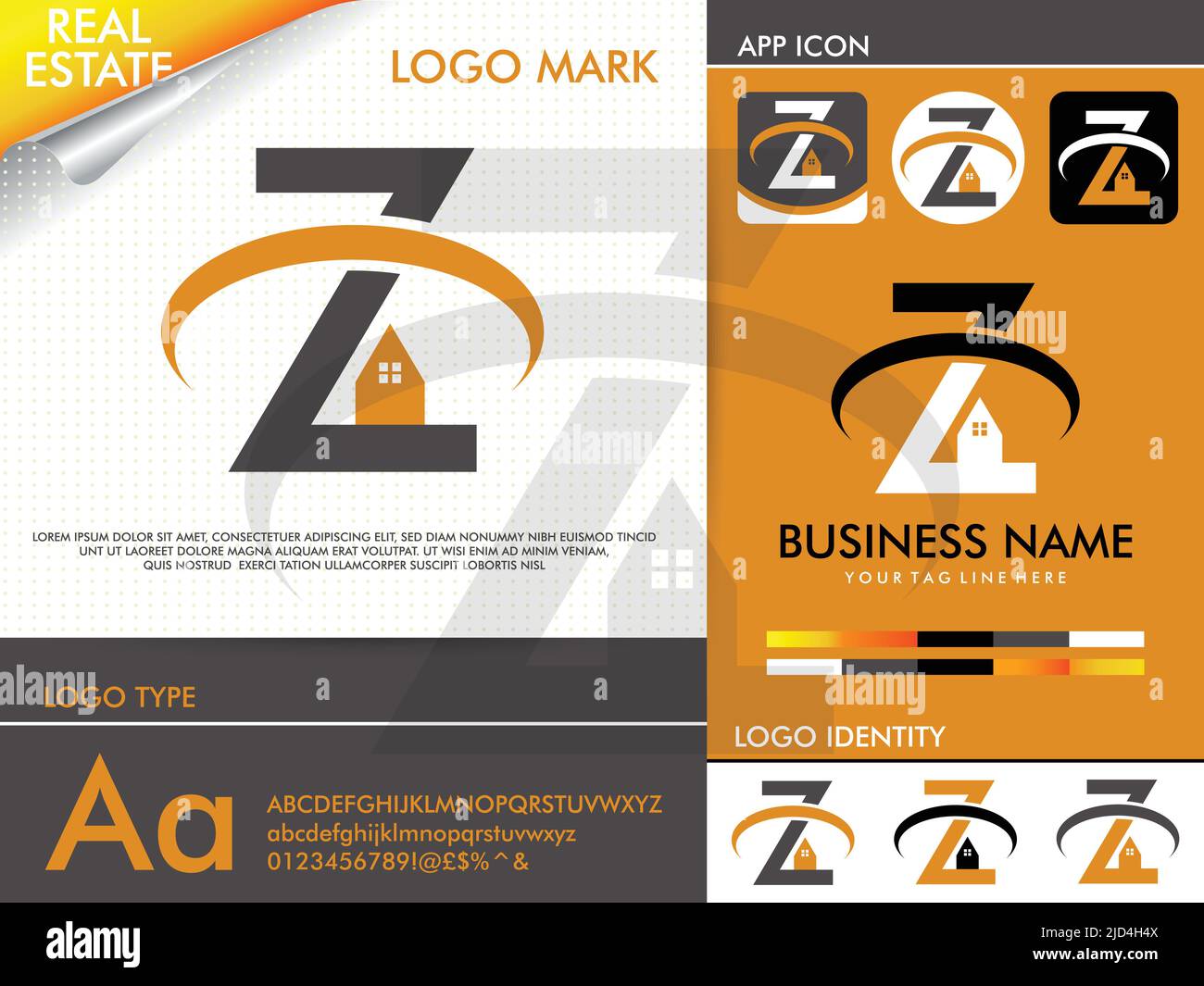 Real Estate Letter Z Logo Design Vector Template Stock Vector Image ...