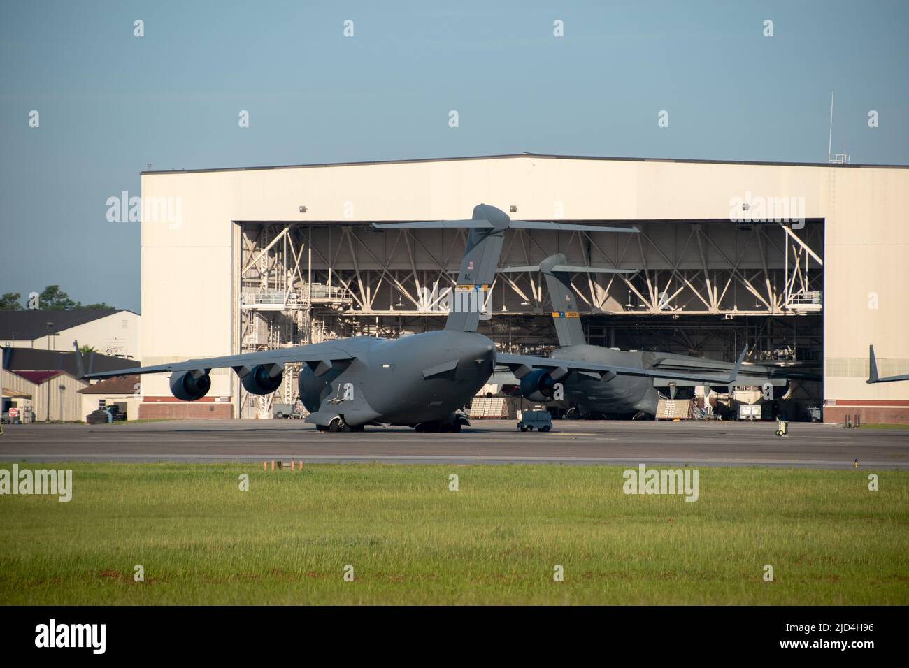 Two Boeing C-17 Globemasters parked at Charleston Air Force Base with ...