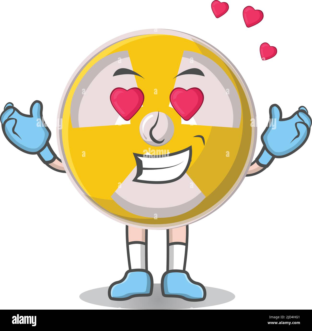 Radioactive cute love expression design character, design vector ...