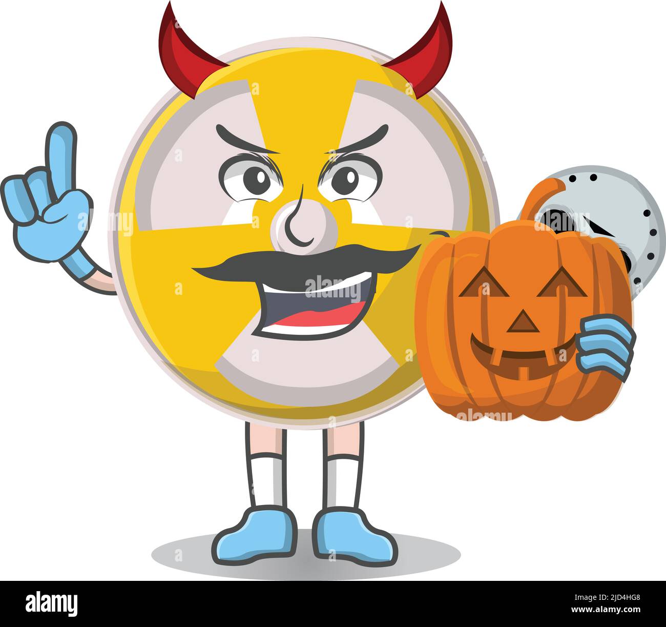 Radioactive cute halloween design character, design vector illustrator ...
