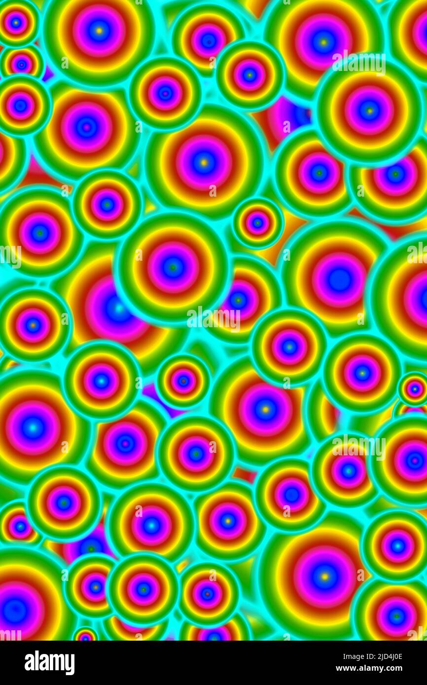 Amazing Multi-color of Playful Chaotic Circles Pattern for Abstract ...
