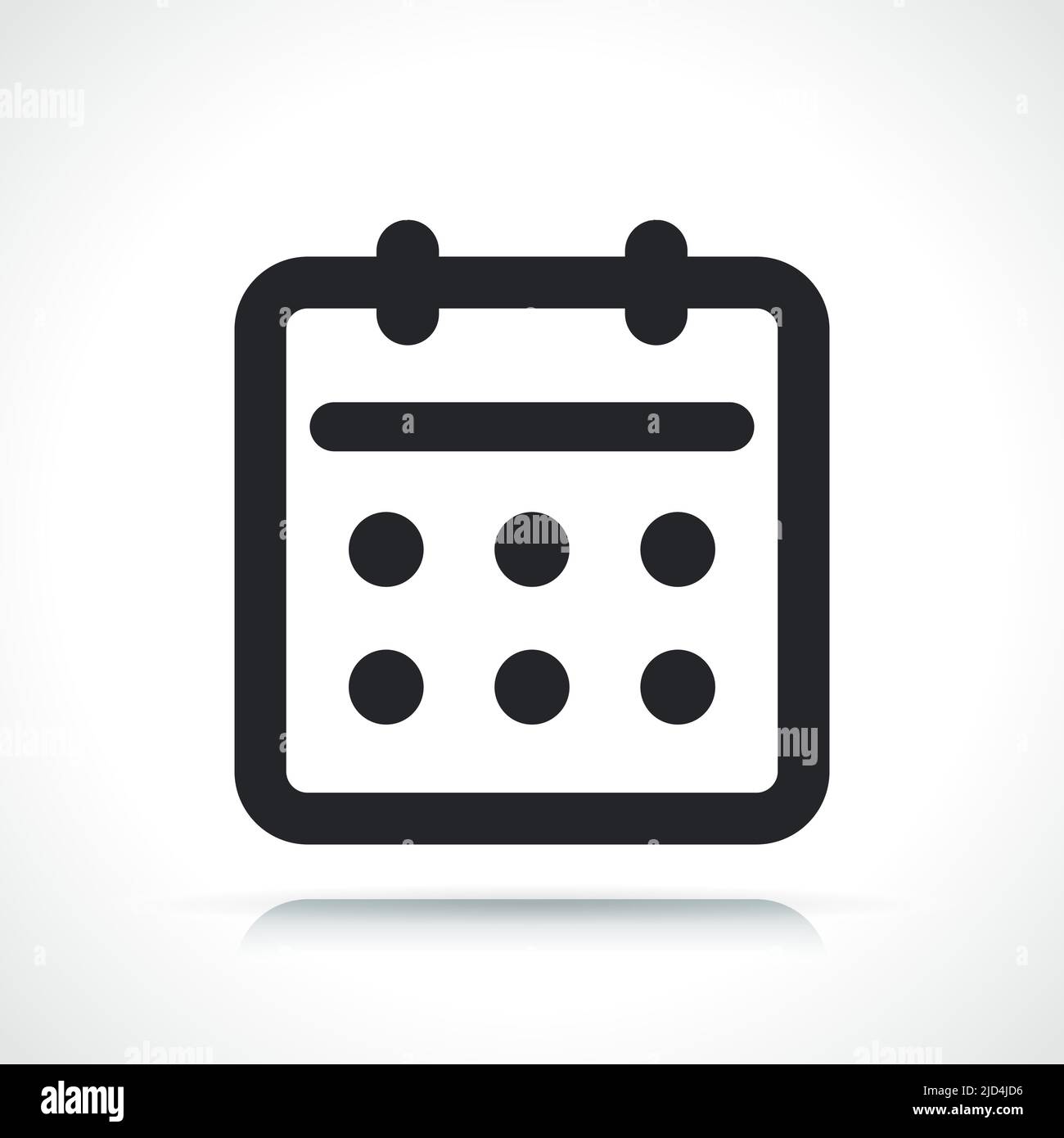 calendar or reminder thin line icon illustration Stock Vector Image ...