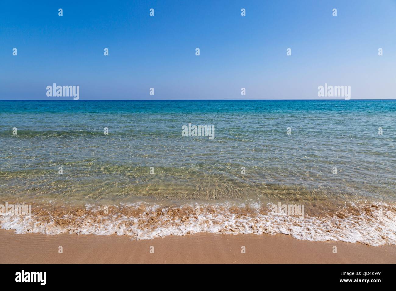 Looking out over the clear ocean, at Golden Beach on the Karpaz ...