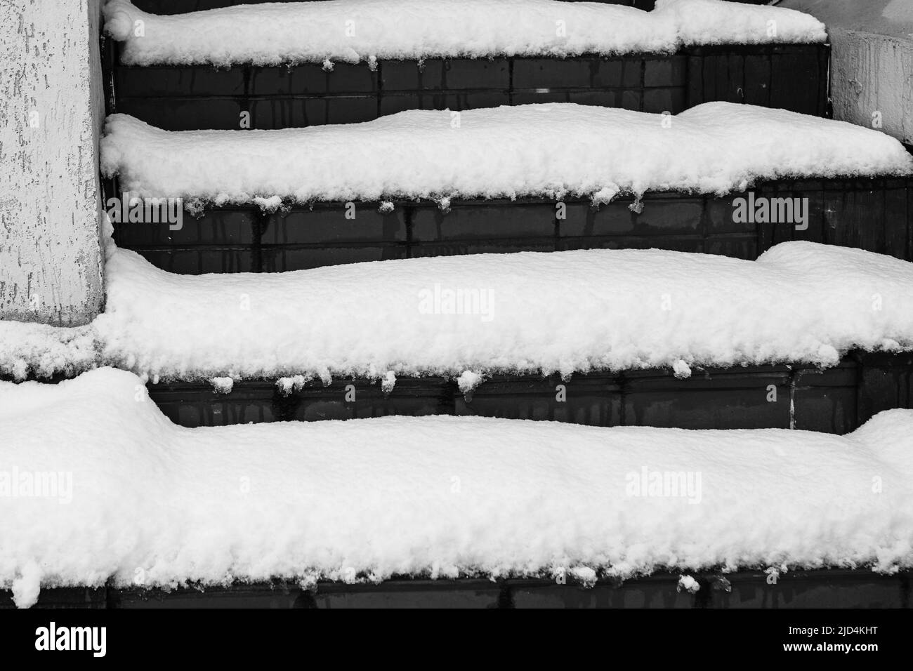 Frozen stairs Black and White Stock Photos & Images - Alamy