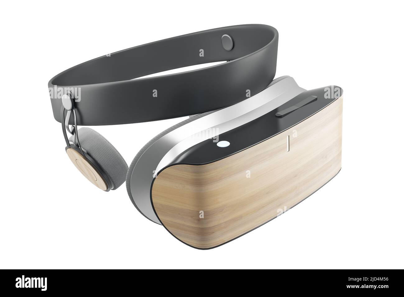 Virtual reality concept with custom made wooden decorated VR headset ...