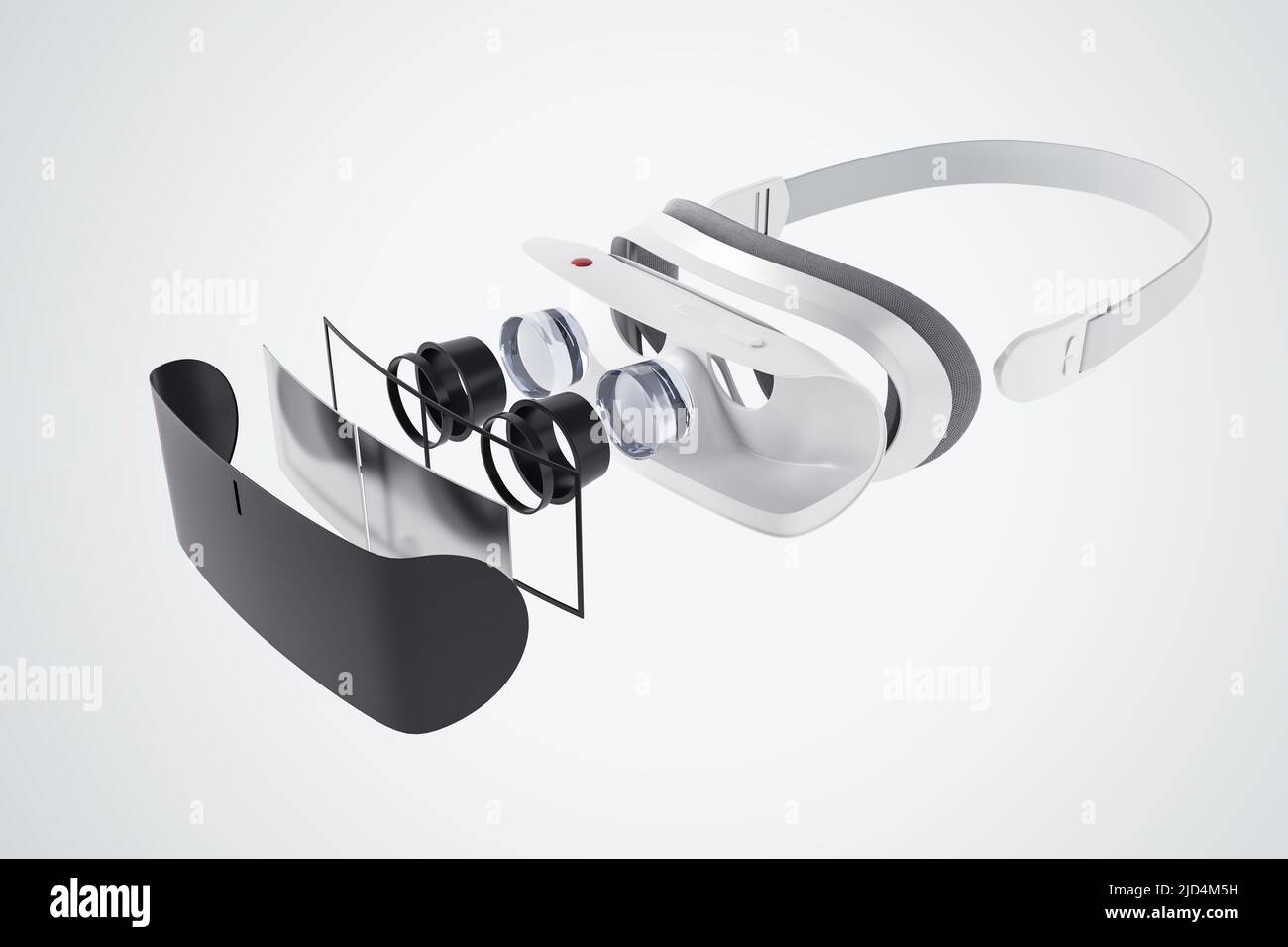 Virtual reality technologies concept with components of modern VR ...