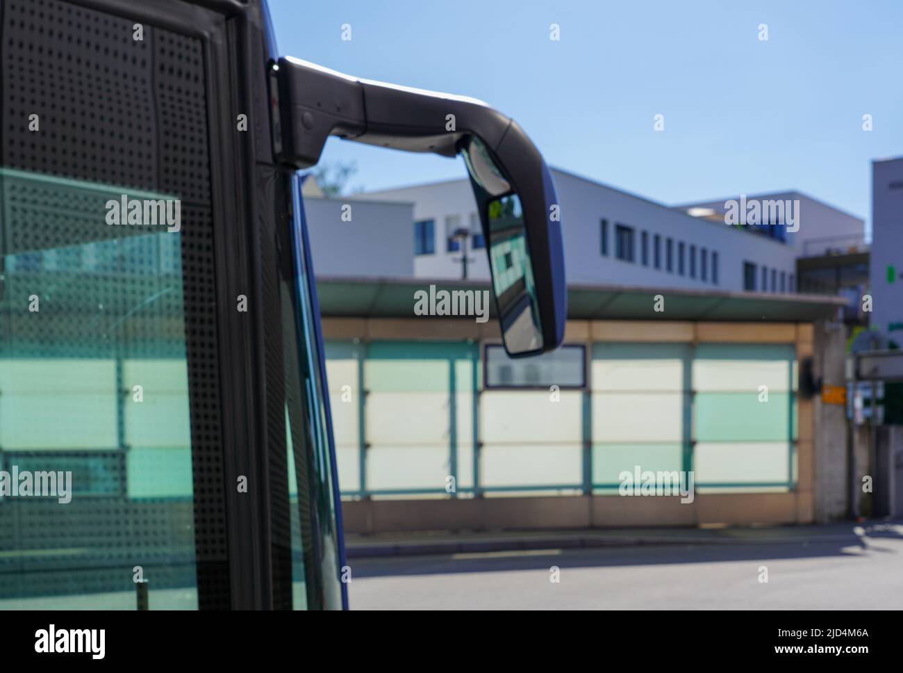 Rear view mirror bus hi-res stock photography and images - Alamy