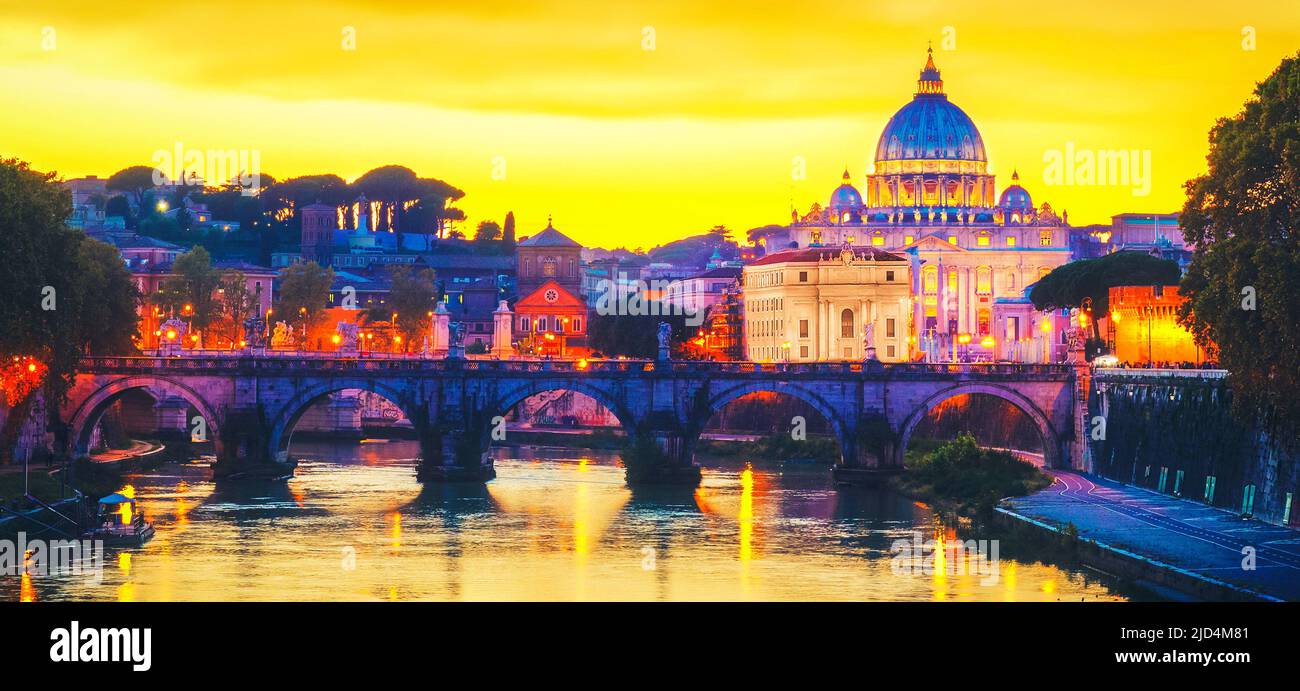 St. Peter's cathedral over bridge Stock Photo - Alamy