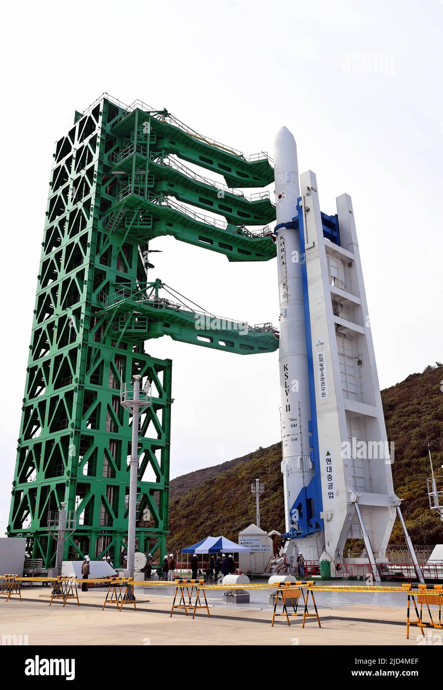 Oct 20,2021-Goheung, South Korea-An assembled qualification model of ...