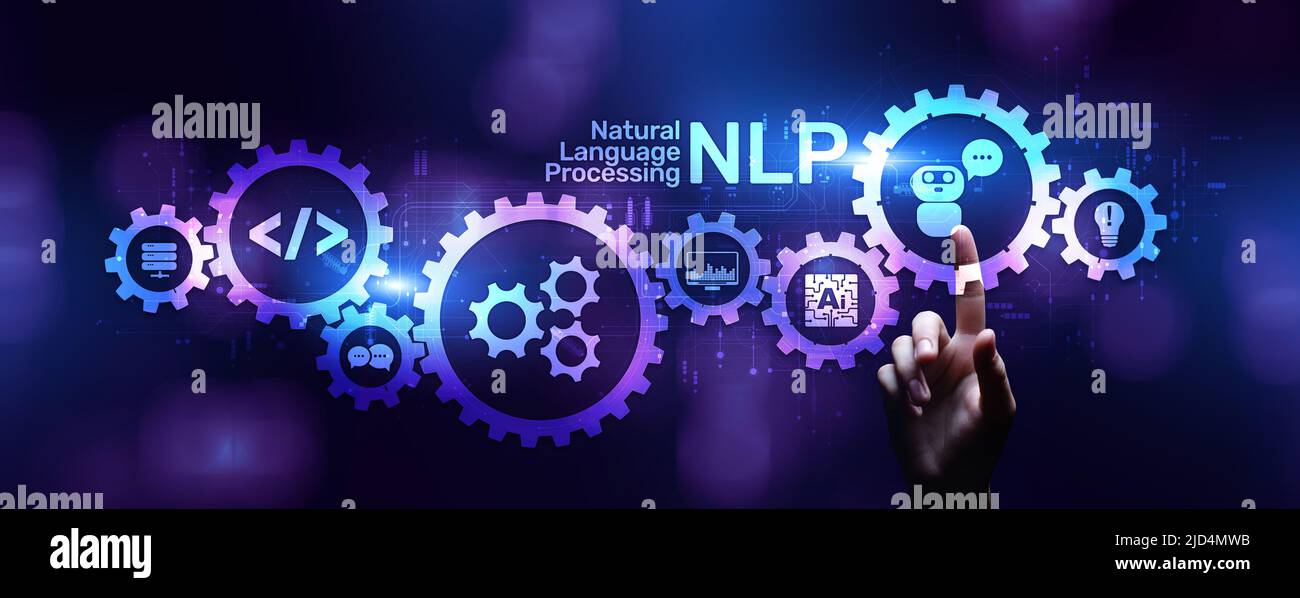 NLP Natural language processing concept. Artificial intelligence neural ...