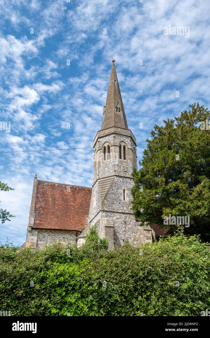 St Stephen's Church in Baughurst village, Hampshire, England, UK Stock ...