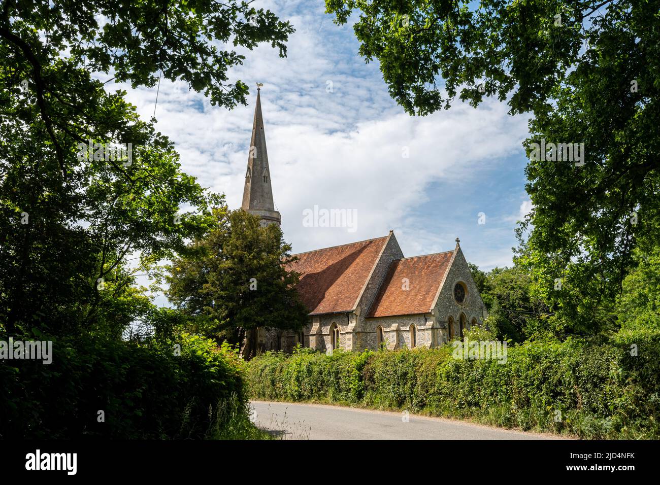 St Stephen's Church in Baughurst village, Hampshire, England, UK Stock ...