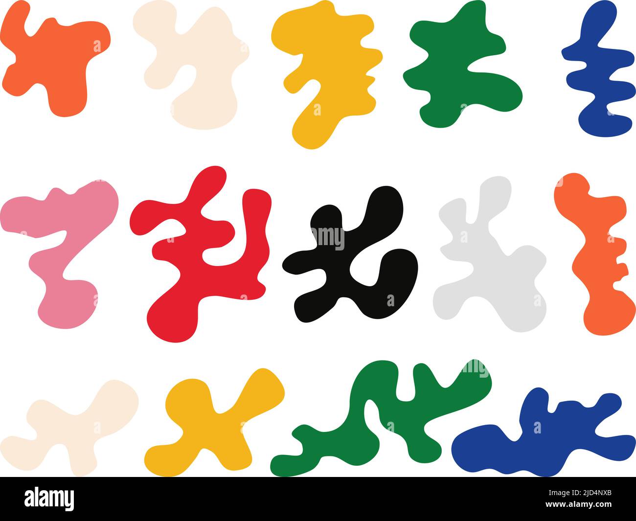 Irregular Freeform aesthetic abstract Handdrawn Shape Set Stock Vector Image & Art - Alamy