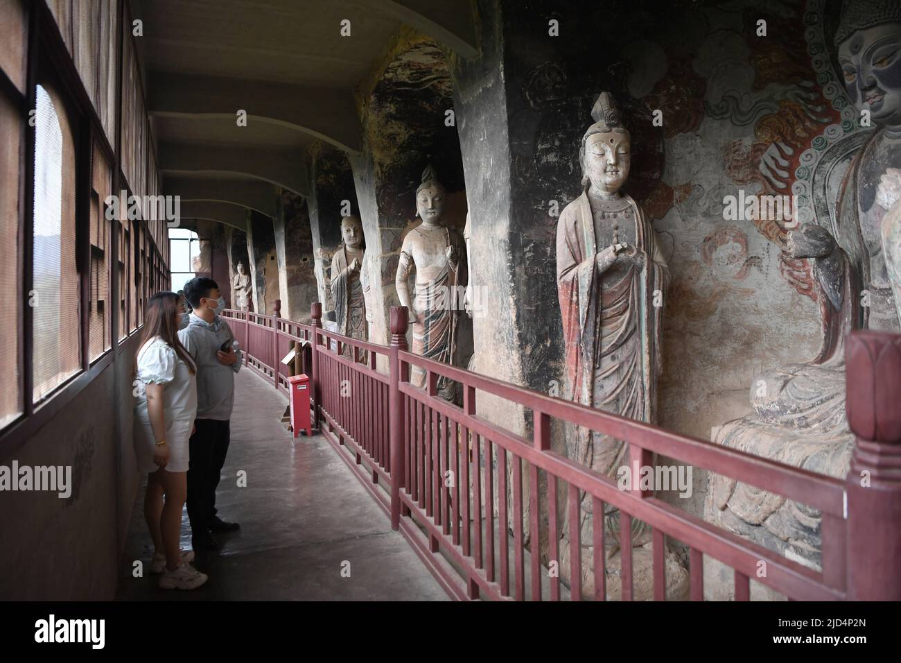 Tianshui, China's Gansu Province. 9th June, 2022. Tourists visit the ...