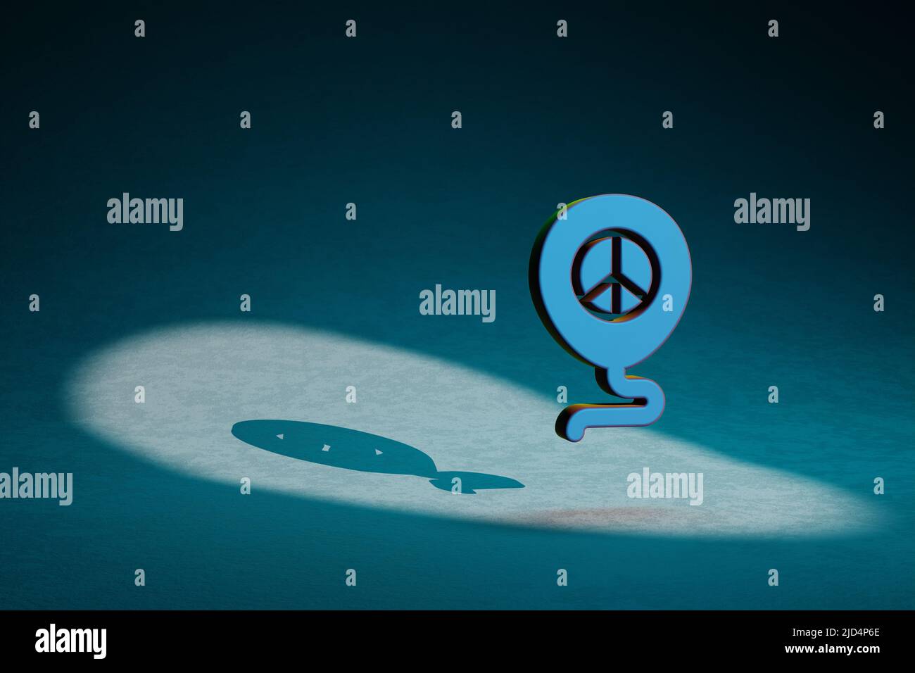 Beautiful abstract illustrations Peace balloon symbol icon on a dark ...