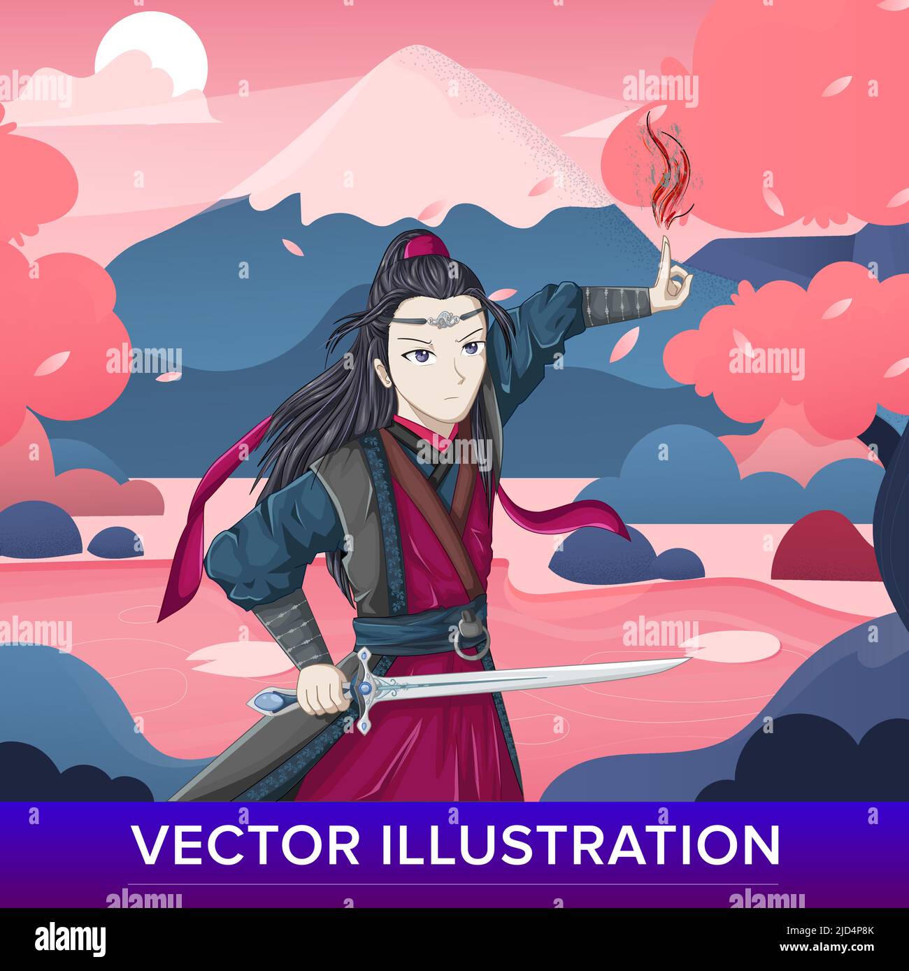 Wielding a sword Stock Vector Images - Alamy