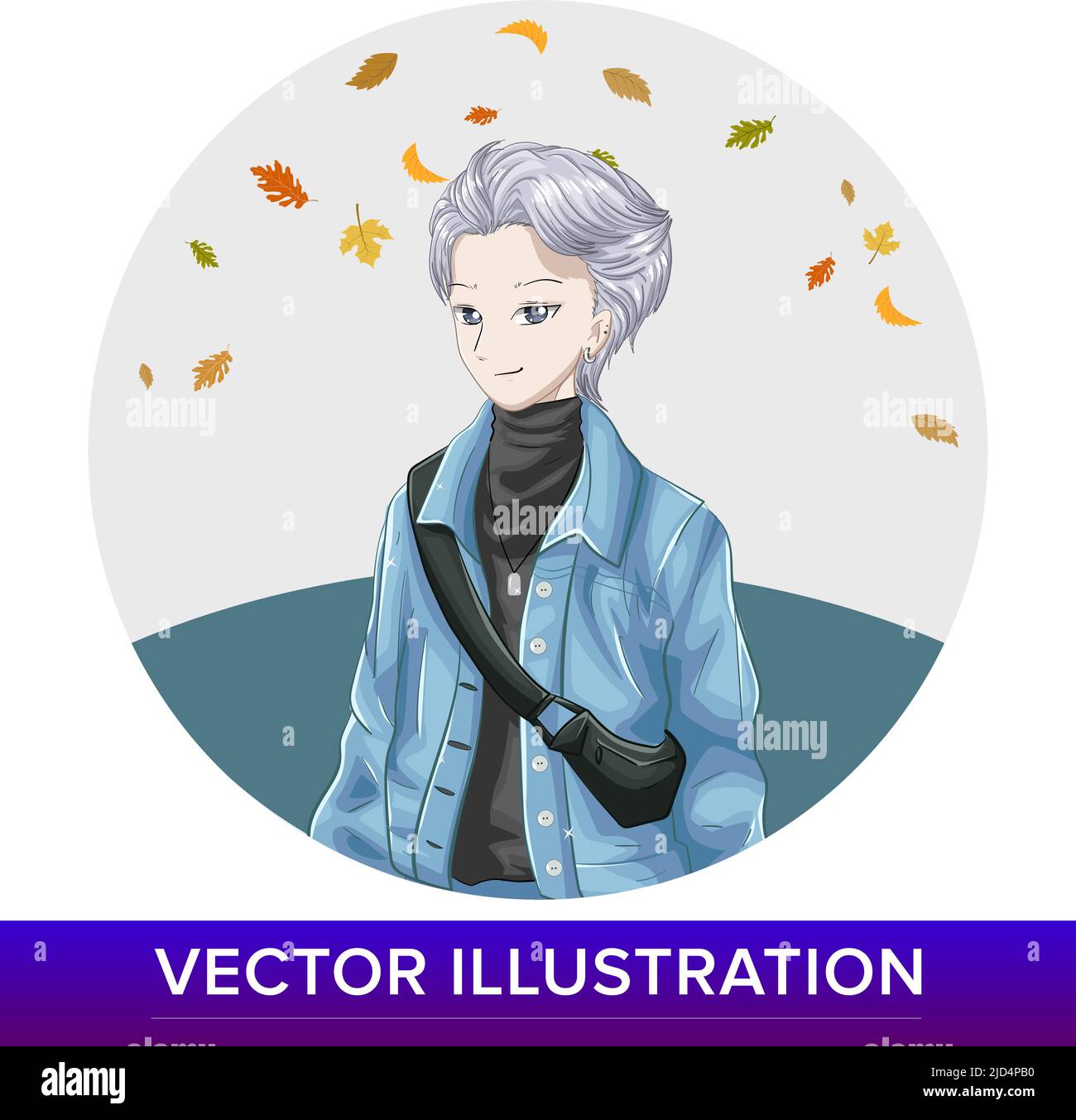 Blue turtleneck Stock Vector Images - Alamy