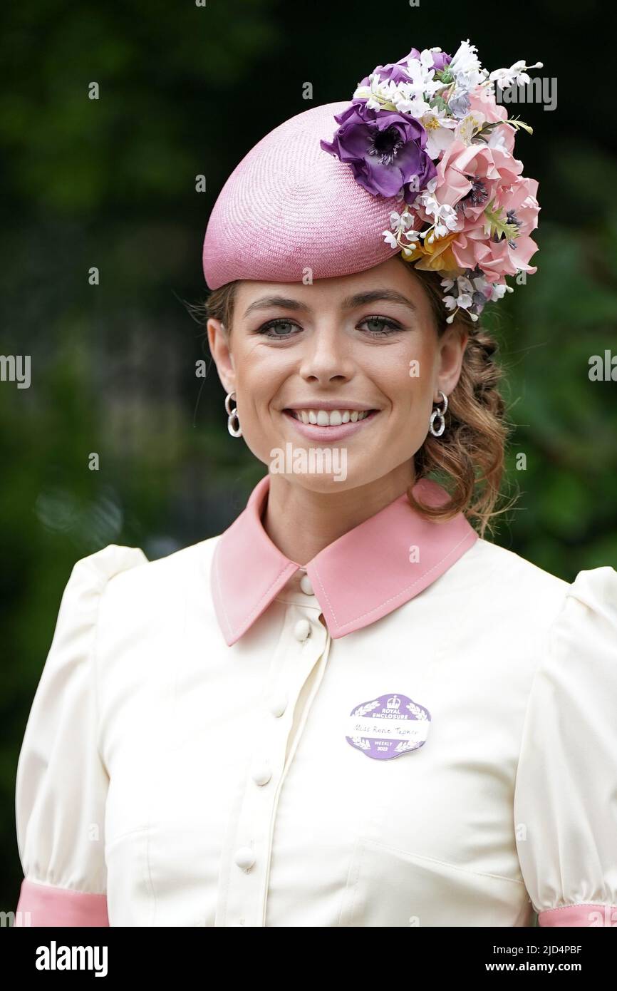 Rosie Tapner arrives for day five of Royal Ascot at Ascot Racecourse ...