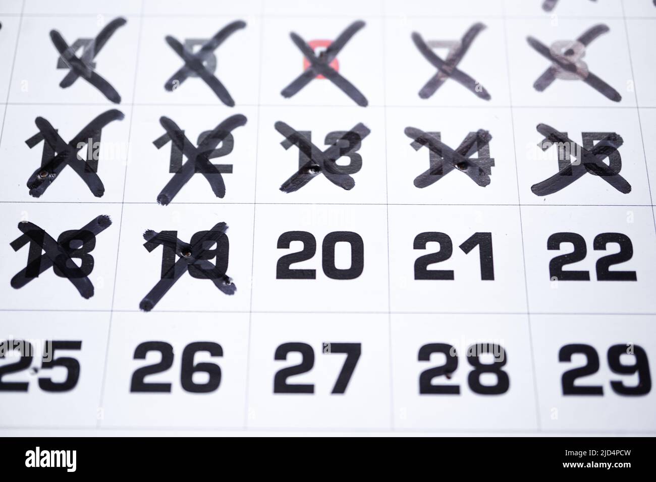 numbers in the calendar, days of the month Stock Photo - Alamy