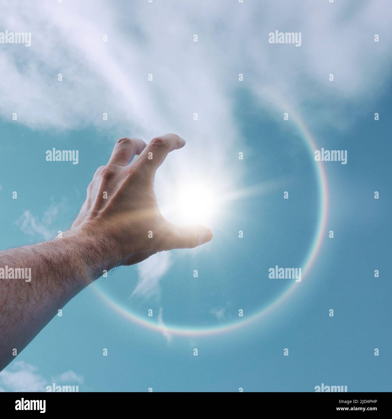 hand in the air playing with the sunlight Stock Photo - Alamy