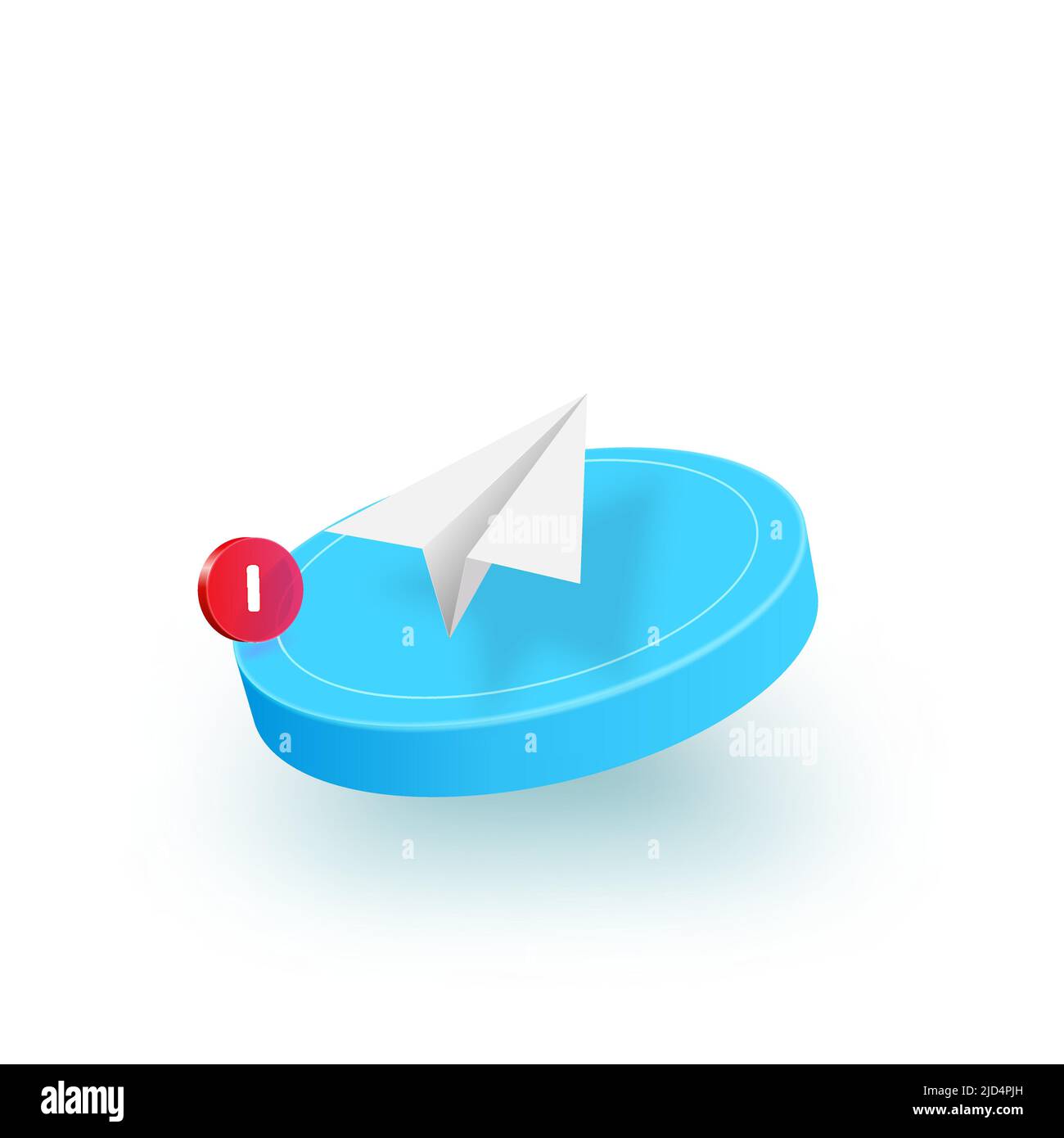 3d Paper plane icon isolated on white background. Paper airplane icon ...