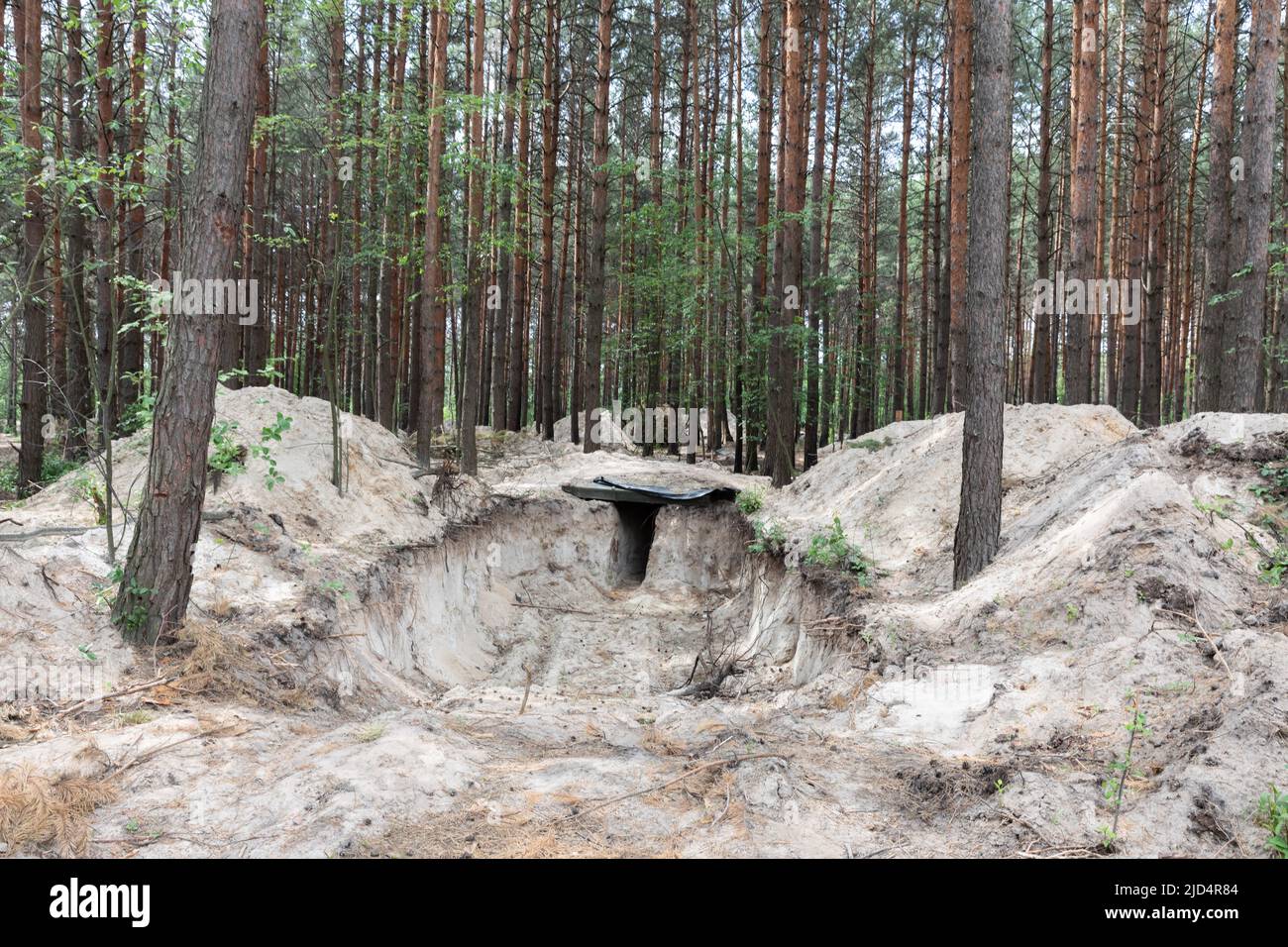 Dugouts and trenches left after the invasion of the Russian invaders ...