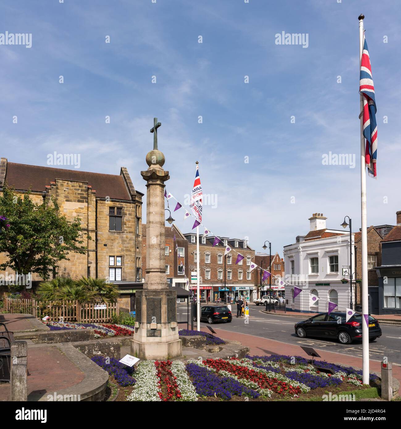 EAST GRINSTEAD, WEST SUSSEX, UK - JUNE 17 : View of the War Memorial in ...