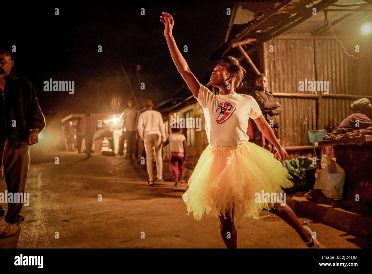 Carol Nyamoita a ballet trainer from Caro Foundation shows off her ...