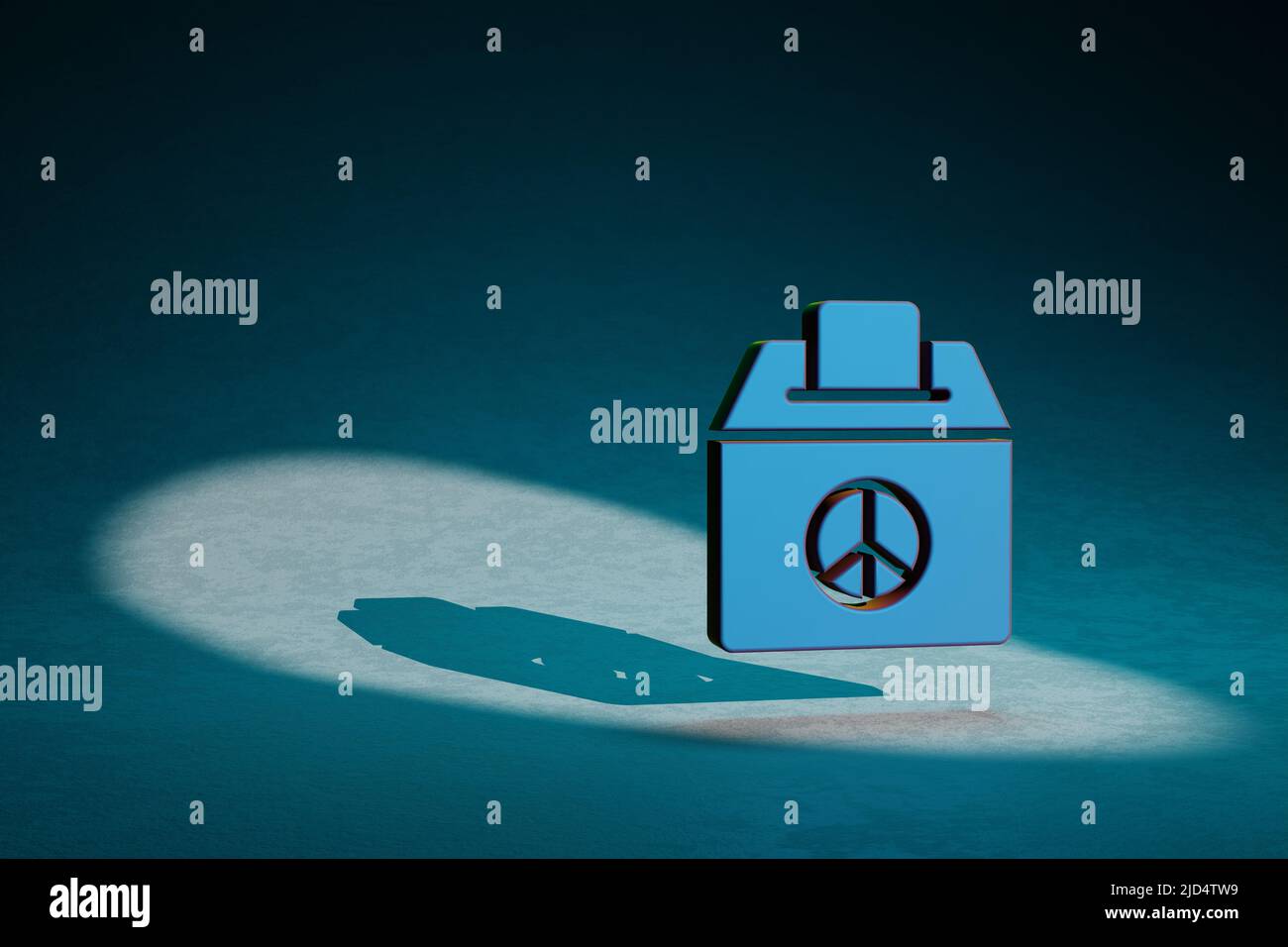 Beautiful abstract illustrations Peace VOTE symbol icon on a dark blue ...