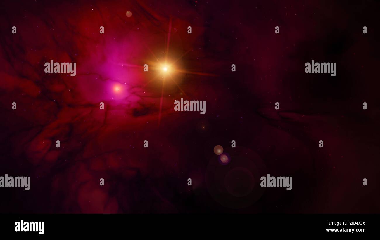3D Rendering of Dust and Cloud Interstellar in a Universe Stock Photo ...