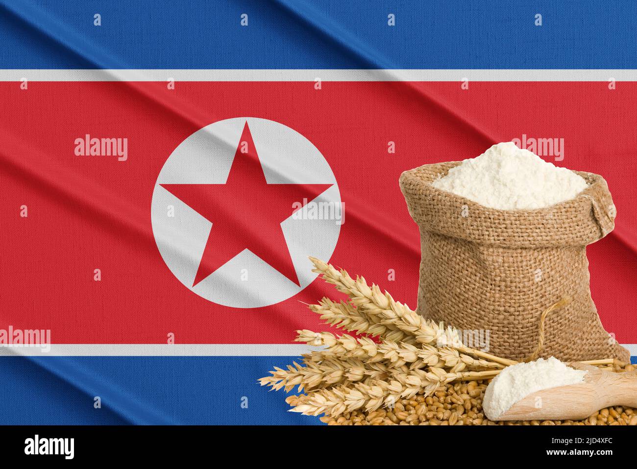 North Korea grain crisis, Concept global hunger crisis, On background ...