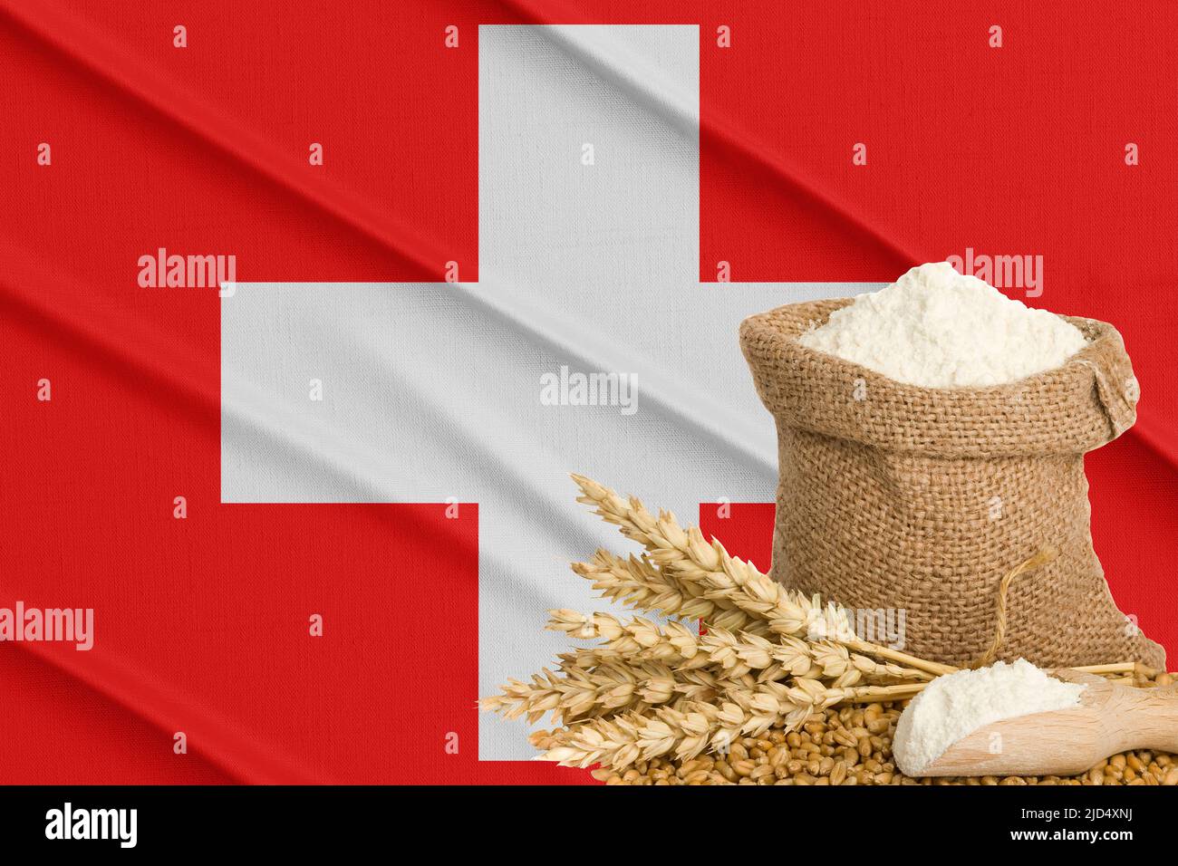 Switzerland grain crisis, Concept global hunger crisis, On background ...