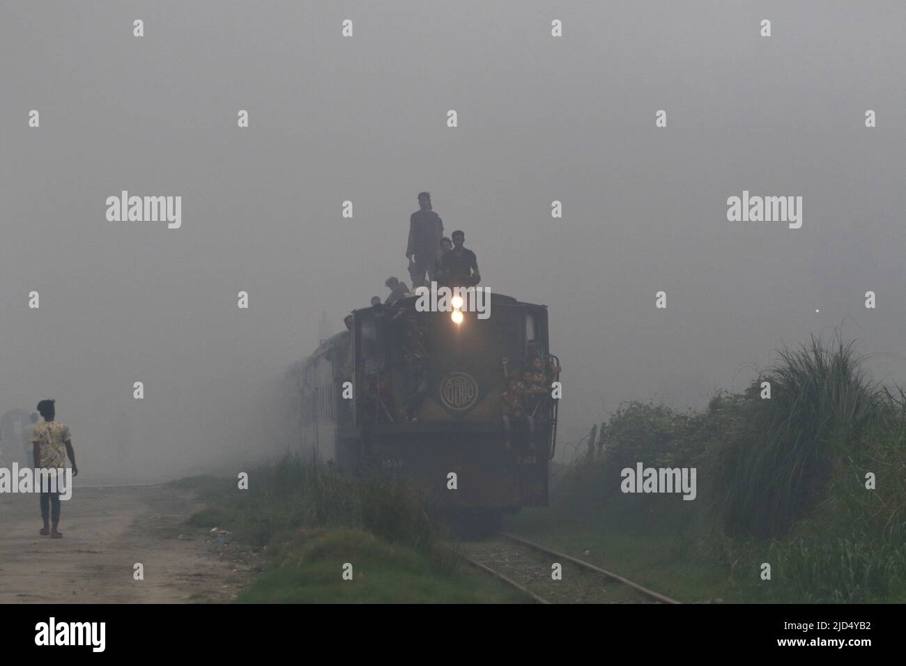 Dhaka, Bangladesh. 16th June, 2022. The train is carrying passengers ...