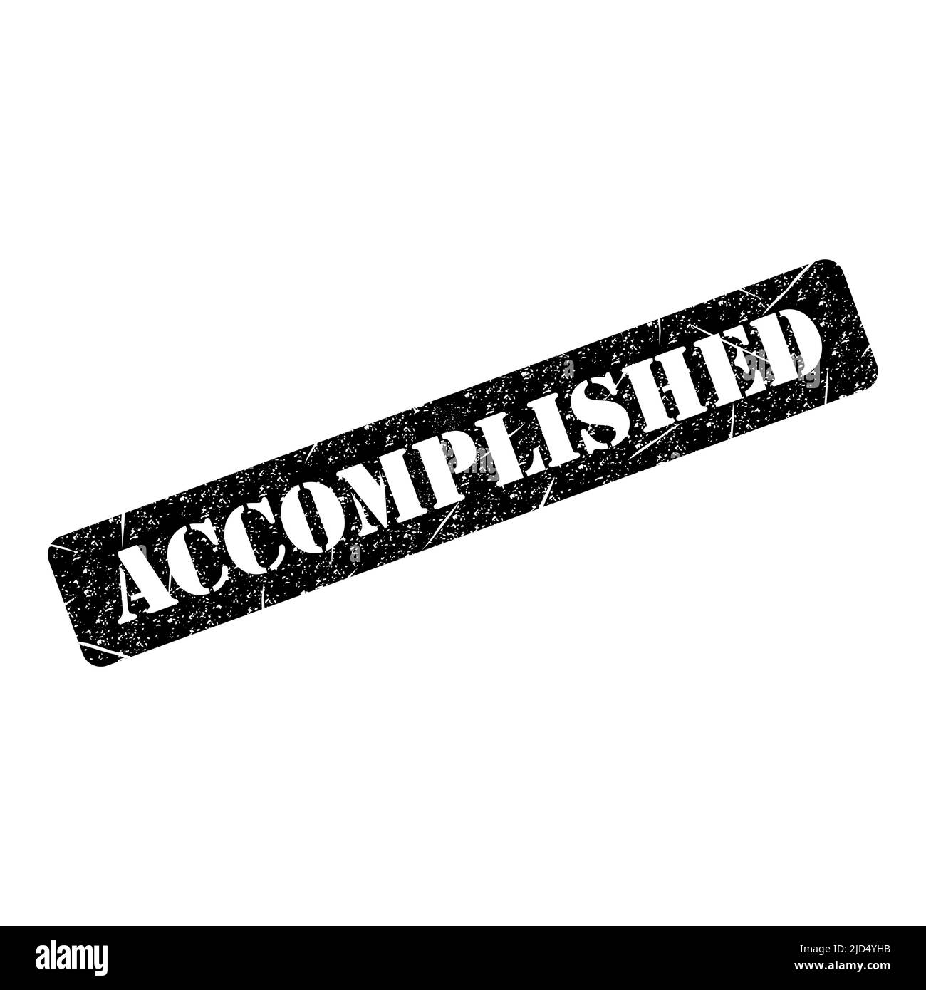 Accomplished stamp symbol, label sticker sign button, text banner ...