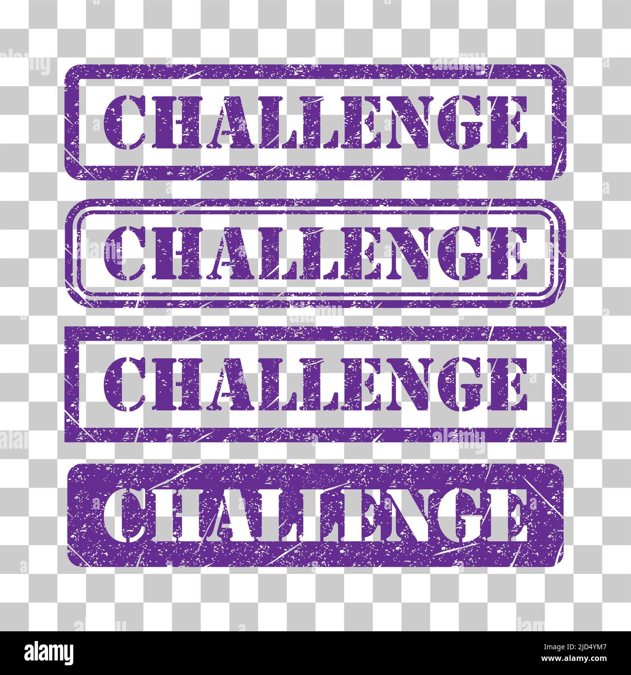 Set of Challenge stamp symbol, label sticker sign button, text banner ...