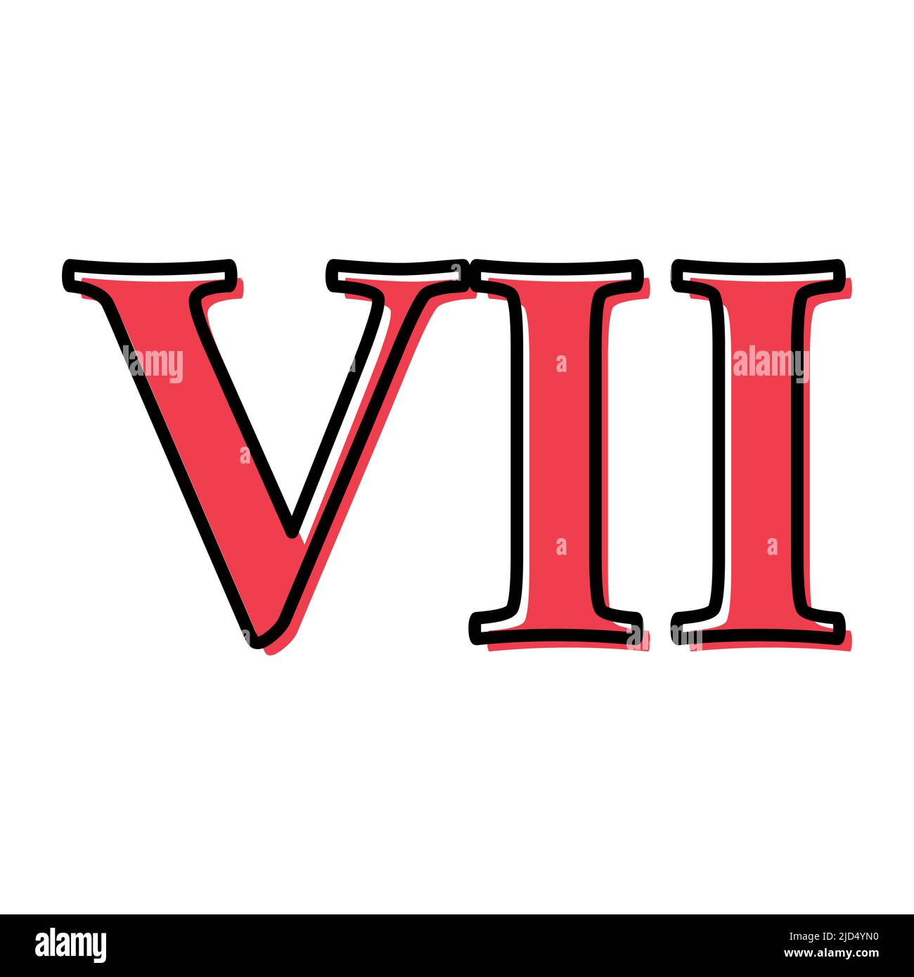 Roman numeral number icon, letter typography style sign, mathematics ...