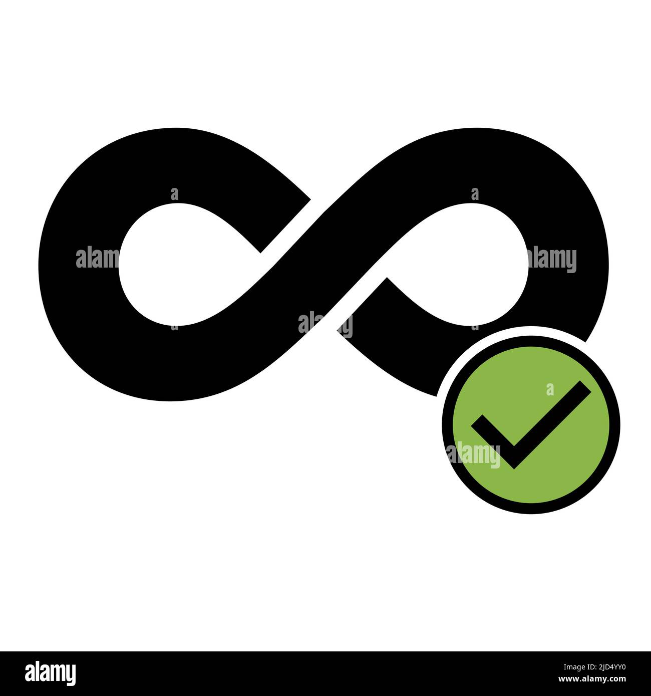 Infinity geometric icon, mathematical tattoo symbol, endless abstract ...