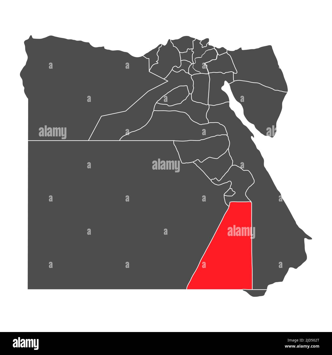 Egypt high detailed map Aswan, geography graphic country, africa border ...