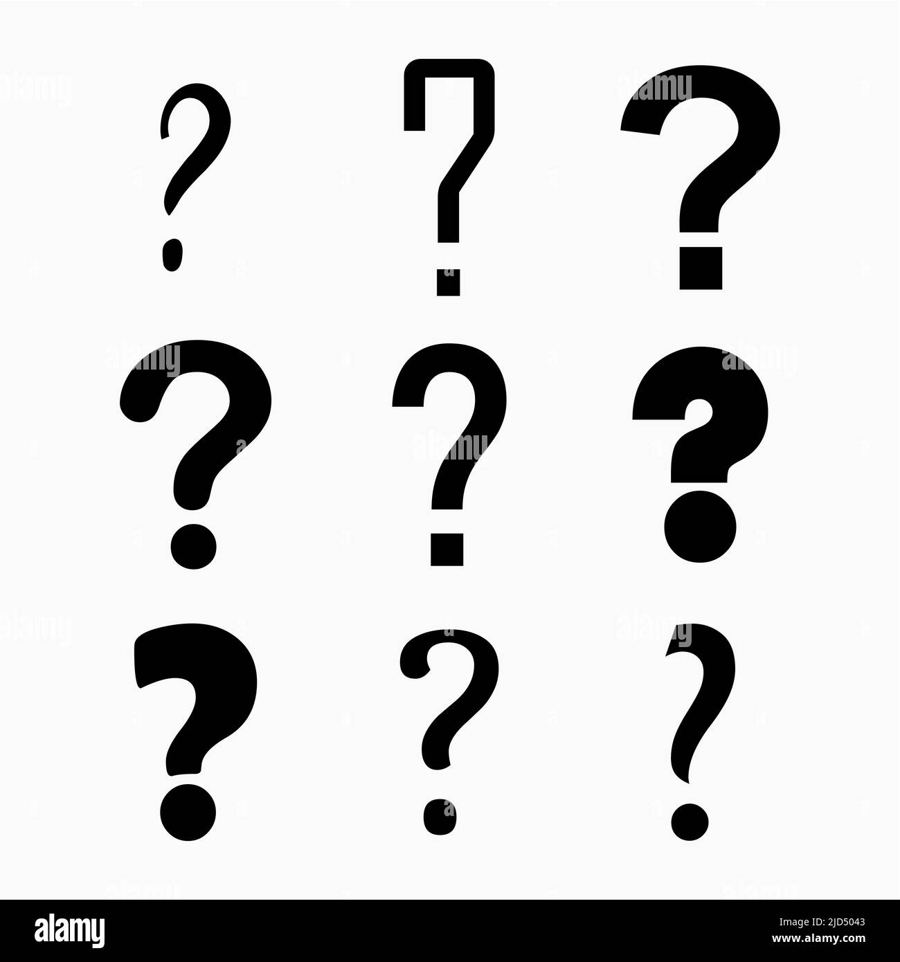 Set of Question icon mark, help or ask bubble graphic symbol, web faq ...