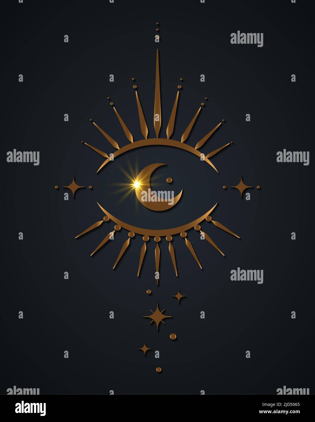 Black witch stars crescent Stock Vector Images - Alamy
