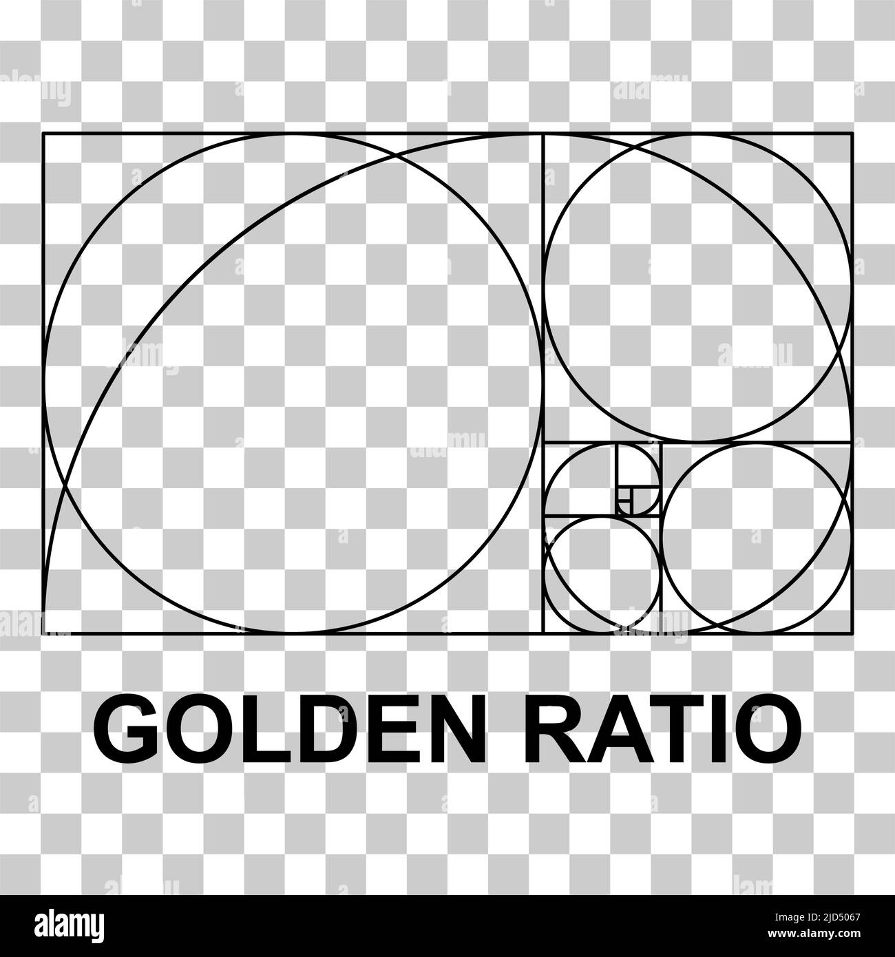 Golden ratio minimalistic icon. Geometric shapes flat proportion vector ...