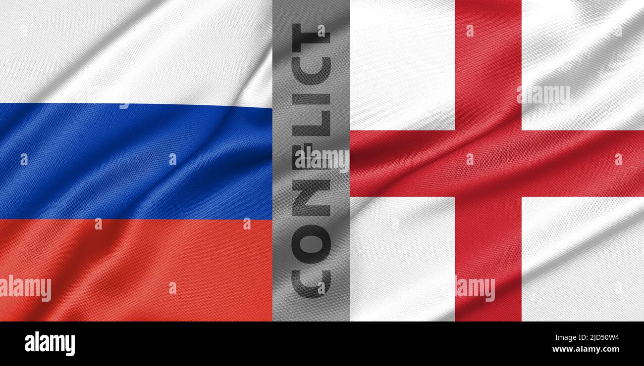 Conflict Russia and England, war between Russia vs England, fabric ...