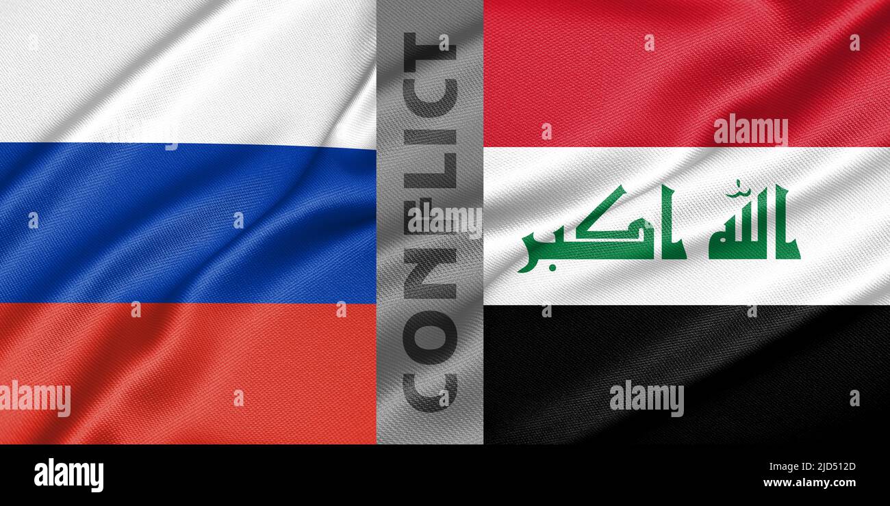 Conflict Russia and Iraq, war between Russia vs Iraq, fabric national ...