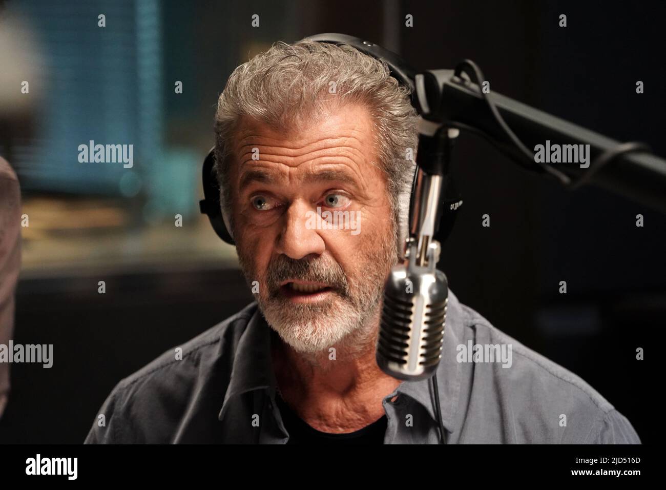 MEL GIBSON in ON THE LINE (2022), directed by ROMUALD BOULANGER. Credit ...