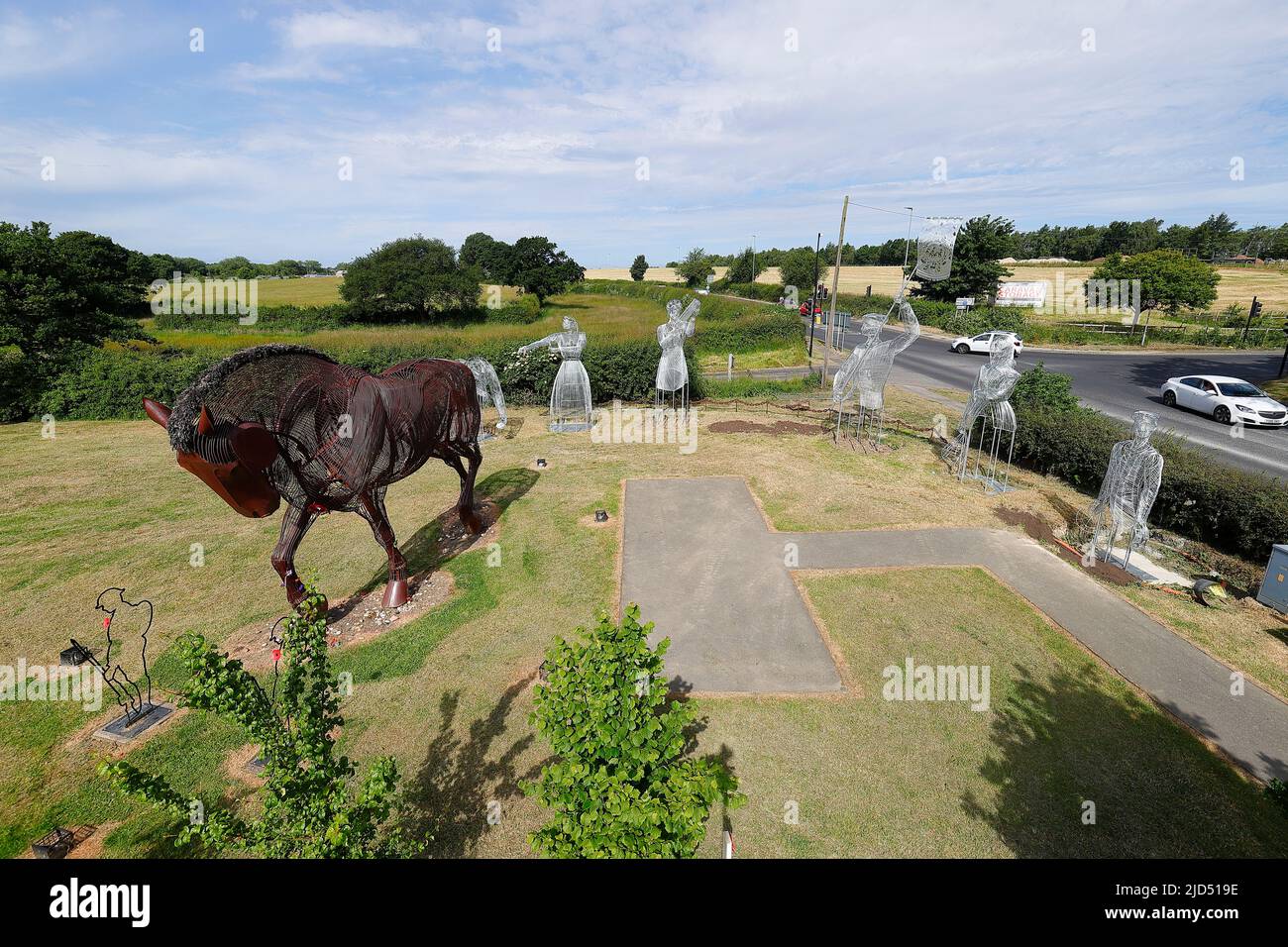 Mill Pond Meadow Woodland Memorial features a giant War Horse sculpture ...
