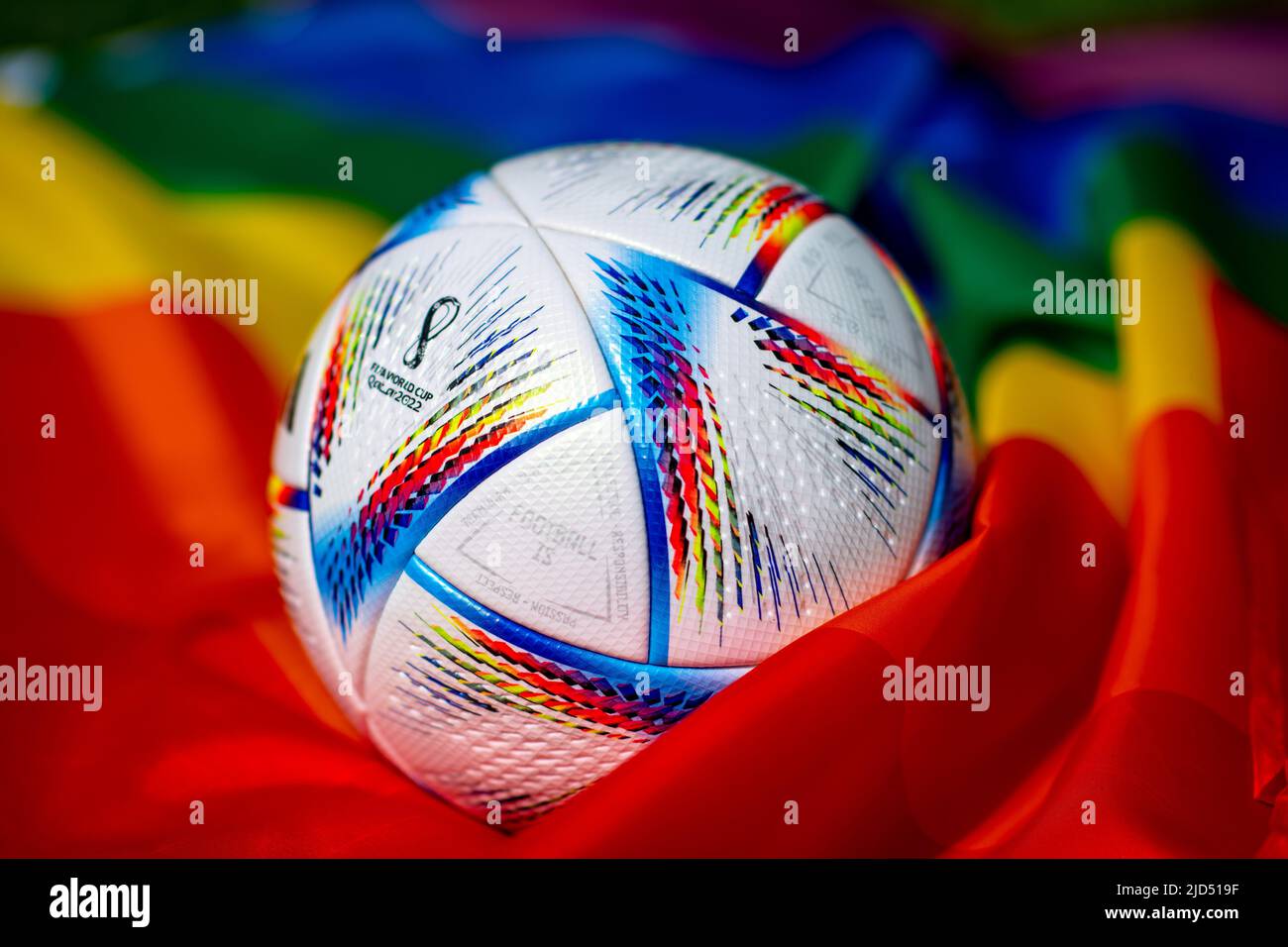 Adidas Qatar 2022 FIFA World Cup Al Rihla Official Match Ball Stock ...