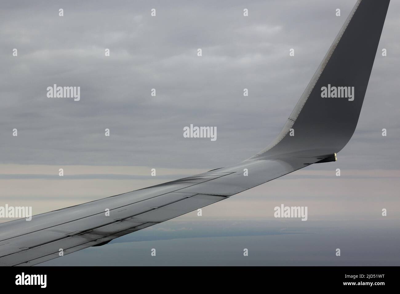 Typical view from a sky high airplane window Stock Photo - Alamy